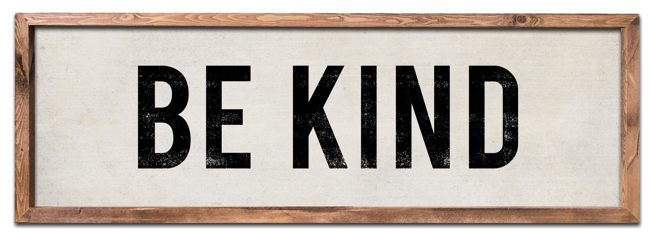 Hand Painted Be Kind Sign on Wood, 12x36 - Contemporary - Prints And ...