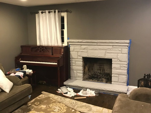 Painted fireplace and wall color