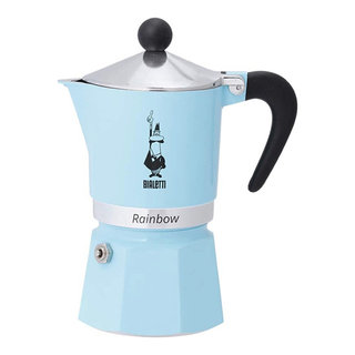 Bialetti Rainbow Light Blue 3 Cup Stovetop Espresso Maker ...