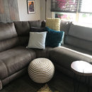 Natural Ivory Braided Pouf - Beach Style - Floor Pillows And Poufs - by LR Home | Houzz