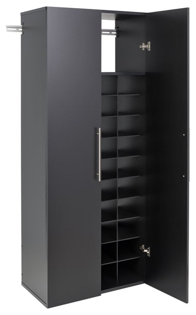Prepac HangUps 30" Wall Mounted Garage Storage Wood Shoe Cabinet in ...