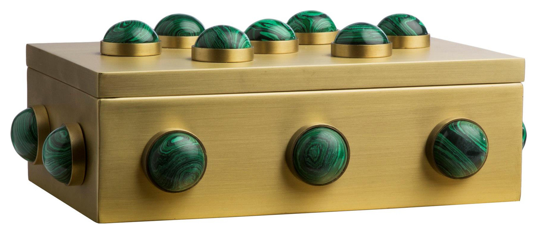 Pandora Malachite Box, 10.5"L x 7.5"W x 3.5"H - Contemporary ...
