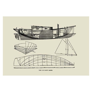 C.B. Sloop Midge, 20" x 30" - Traditional - Prints And Posters - by ...
