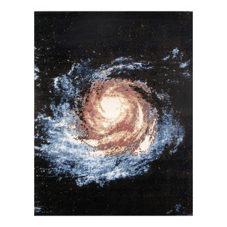 Black Galaxy Design Rug 8'x10' - Contemporary - Area Rugs - by Pasargad ...