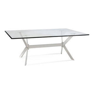 Bowen Glass Rectangular Dining Table - Contemporary - Dining Tables ...