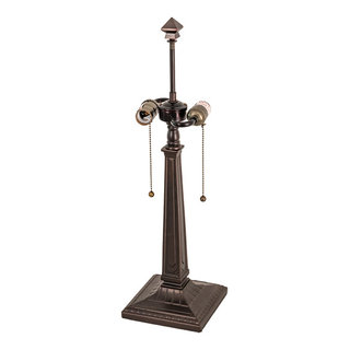 23" High Mission 2 Light Table Base - Traditional - Lamp Bases - by ...