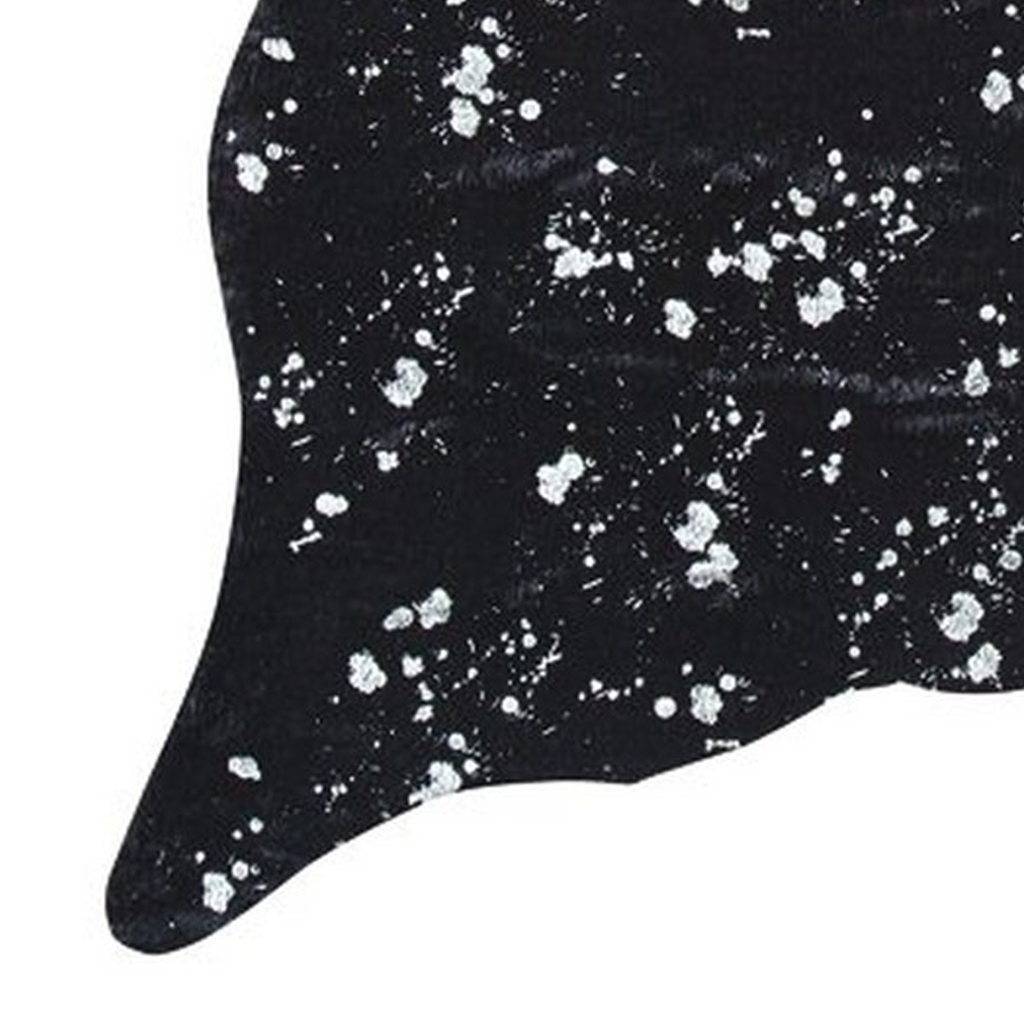 Faux Fur Rug with Cut Out Edges and Dotted Design, Medium, Black and ...