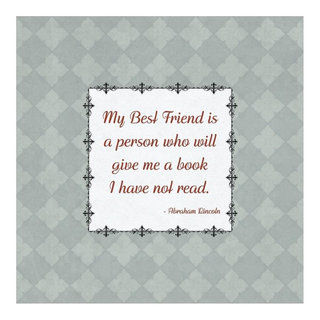 "Quotes - Lincoln - On Books" Digital Paper Print by BG.Studio, 20"x20 ...