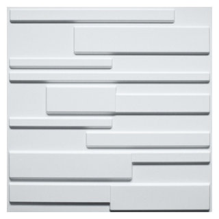 White Bricks 3D Wall Panels - Modern - Wall Panels - by Dundee Deco | Houzz