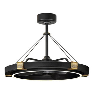 Jewel LED Fandelight in Black / Gold - Transitional - Ceiling Fans - by ...
