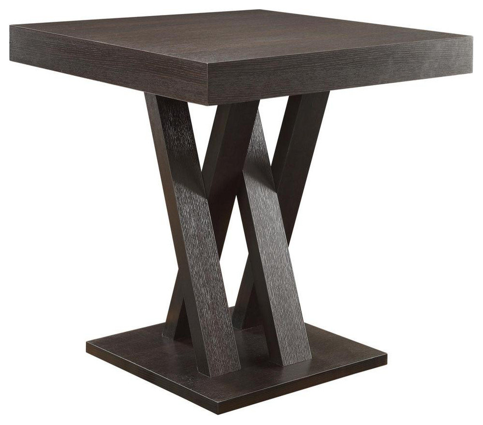 Freda Square Counter Height Table Cappuccino - Contemporary - Dining ...