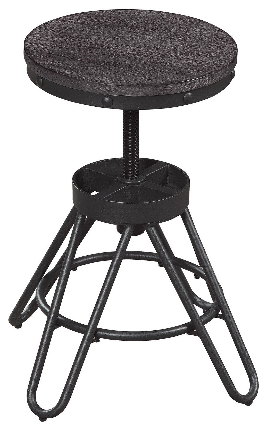 Metal Adjustable Stool with Hairpin Legs and Floor Protectors,Set of 2 ...
