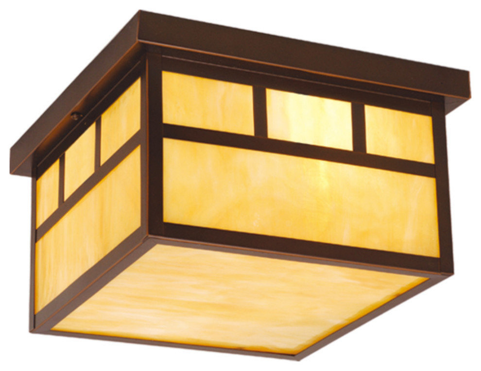 Mission 12" Outdoor Ceiling Light, 11.5-in. W x 7-in. H x 11.5-in. D ...