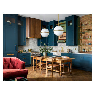 O'Brien Harris Cool & Colorful - Transitional - Kitchen - Chicago - by ...