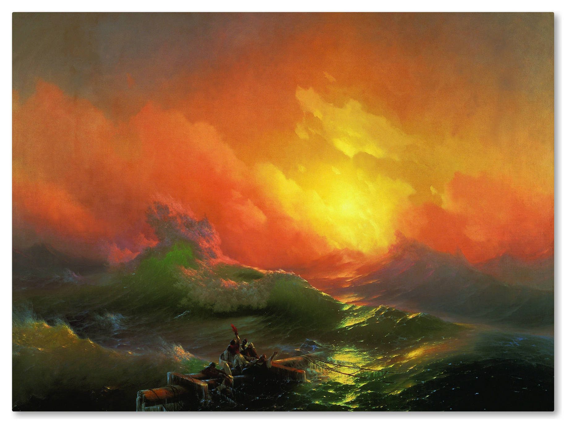 Aivazovsky 'The Ninth Wave' Canvas Art, 32"x 24" - Beach Style - Prints ...