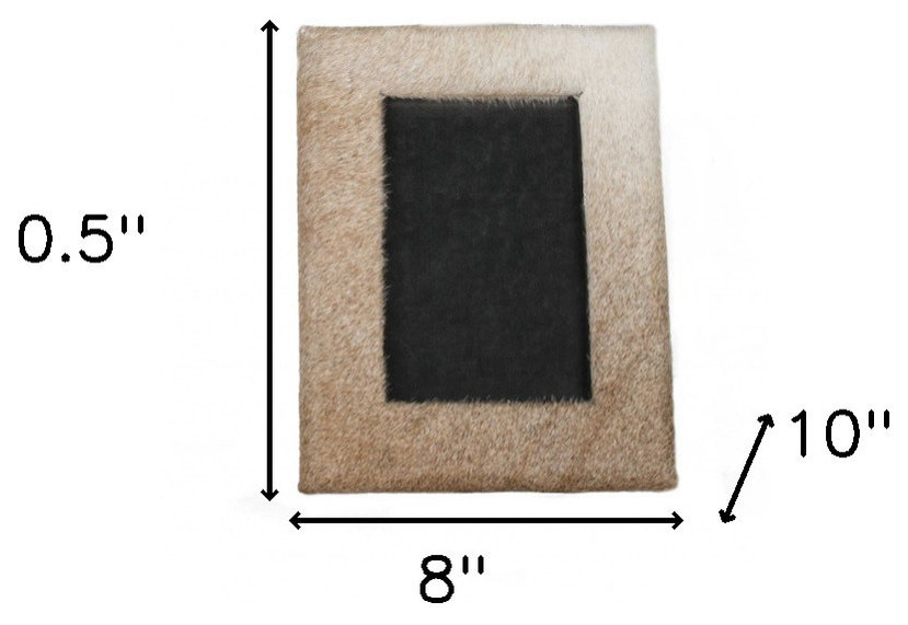 5" x 7" Natural Cowhide Hanging or Tabletop Picture Frame ...