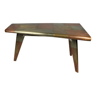 55" Copper Aluminum Writing Desk - Industrial - Desks And Hutches - by ...