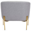 Micaela Arm Chair Gray & Gold - Contemporary - Armchairs And Accent ...