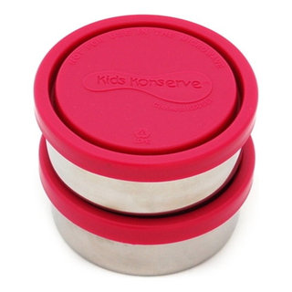 U Konserve Stainless Steel and Magenta 5 Ounce Round Food Container ...