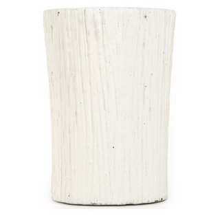 Distressed White Vase, Large - Farmhouse - Vases - by HedgeApple | Houzz