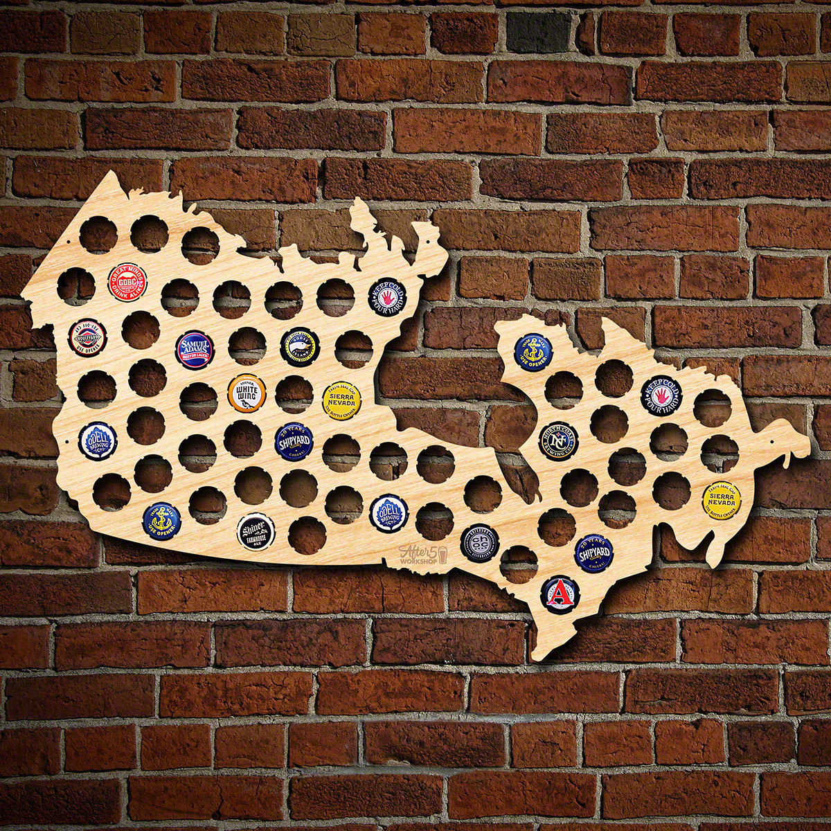 Canada Beer Cap Map - Contemporary - Wall Accents - by Home Wet Bar | Houzz