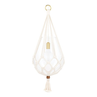 Mitzi H411701L Tessa 1 Light 15"W Rope Pendant - Beach Style - Pendant ...