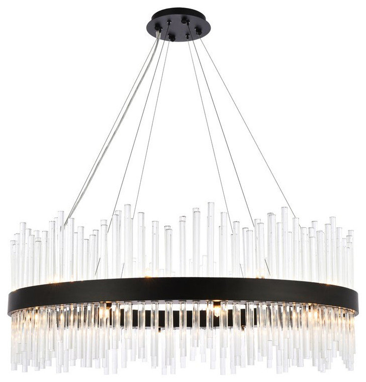 Dallas 20-Light Pendant in Black - Contemporary - Pendant Lighting - by ...