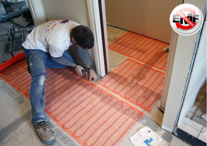 SunTouch Radiant Floor Heating Tape Mat Kits 2ft wide 240volt, 100 Sq ...