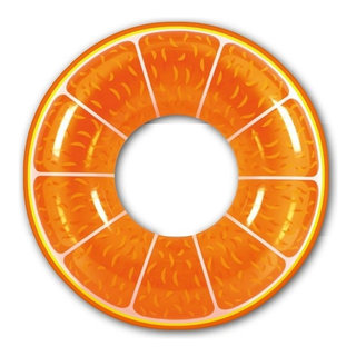42" Orange Fruit Inflatable Swimming Pool Inner Tube Ring Float ...