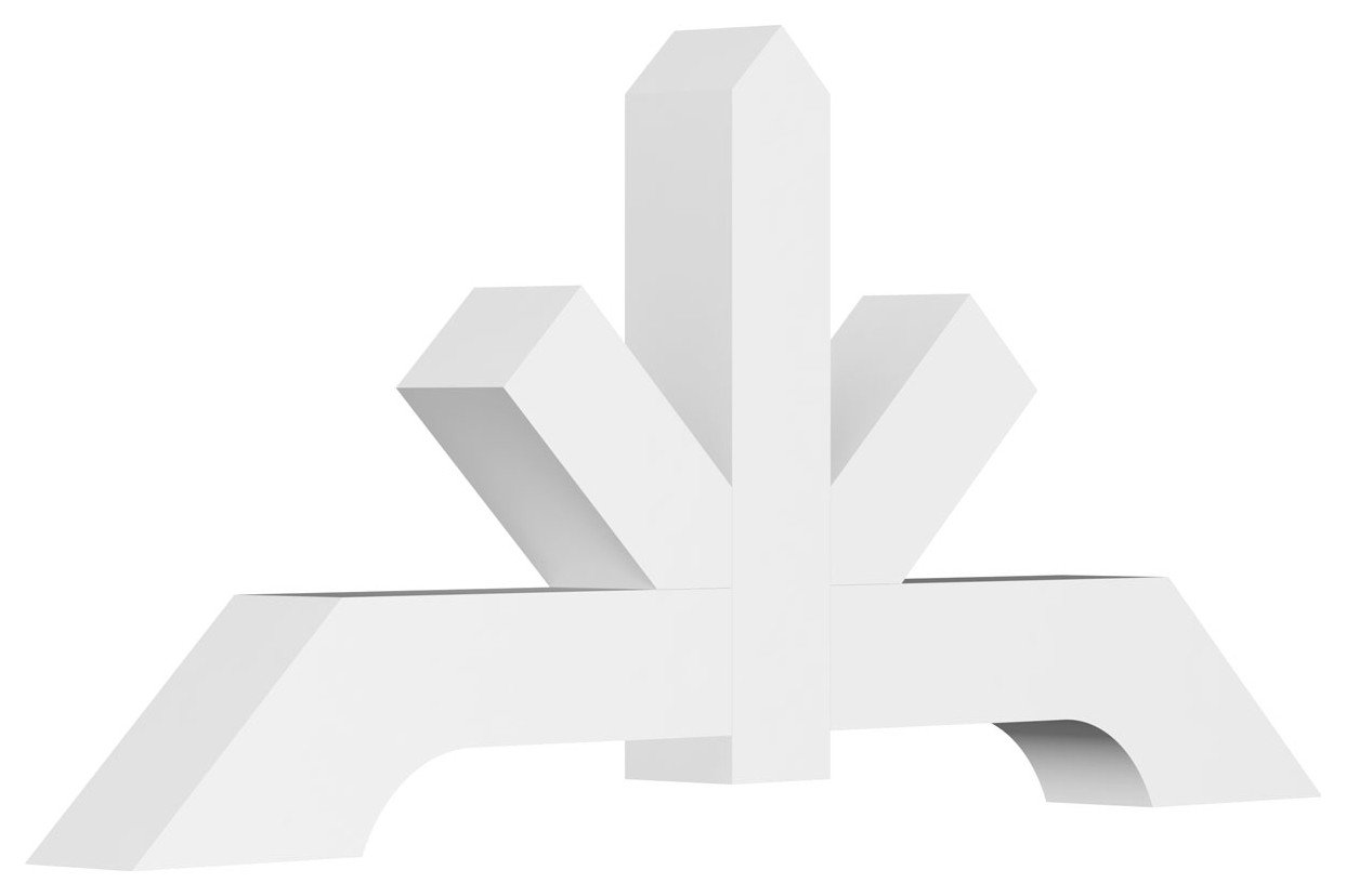 Vanguard Architectural Grade PVC Gable Bracket, 72"Wx33"H (11/12 Pitch ...