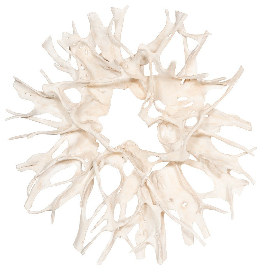 Cast Root Wall Decor, Faux Bleached, 80x20x80"h - Contemporary - Wall ...