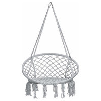 Hanging Hammock Chair Macrame Swing, Lounge Swing Chair - Beach Style ...