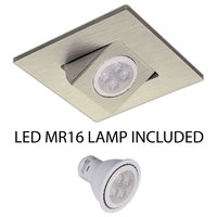 4in Square Adjustable Directional Trim, Brushed Nickel - Recessed Trims ...