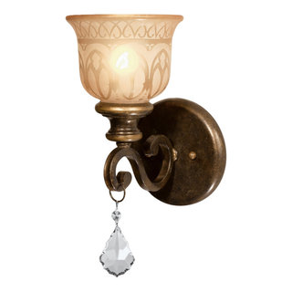 Norwalk 1 Light Wall Sconce, Clear Swarovski Strass - Mediterranean ...