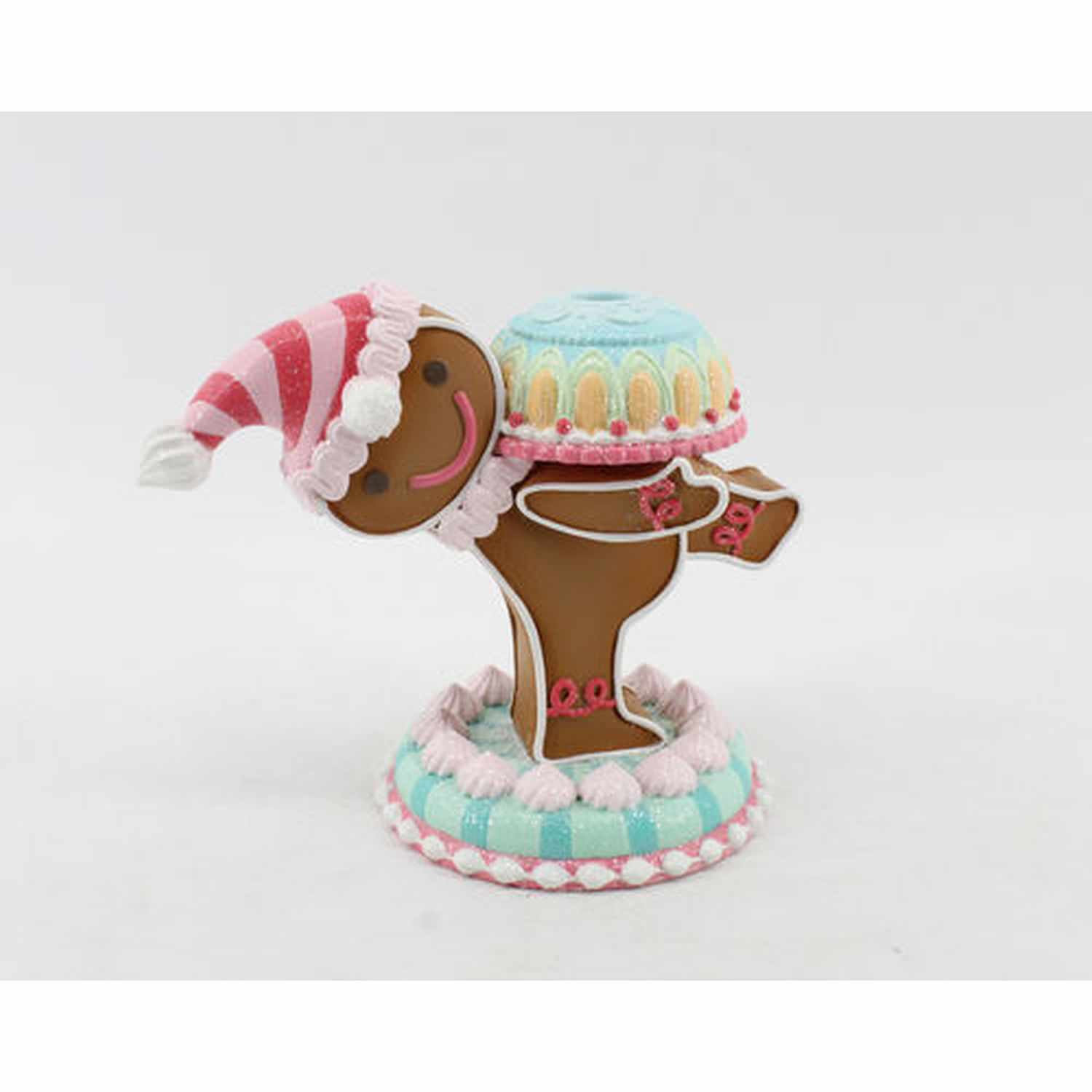 December Diamonds North Pole Sweet Shoppe Gingerbread Candle Holder ...