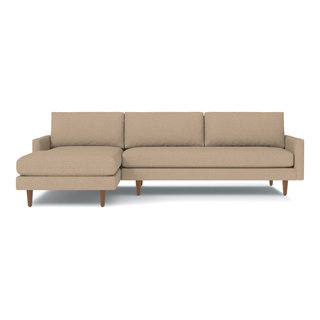 Apt2B Scott 2-Piece Sectional Sofa, Beige, Chaise on Left - Midcentury ...