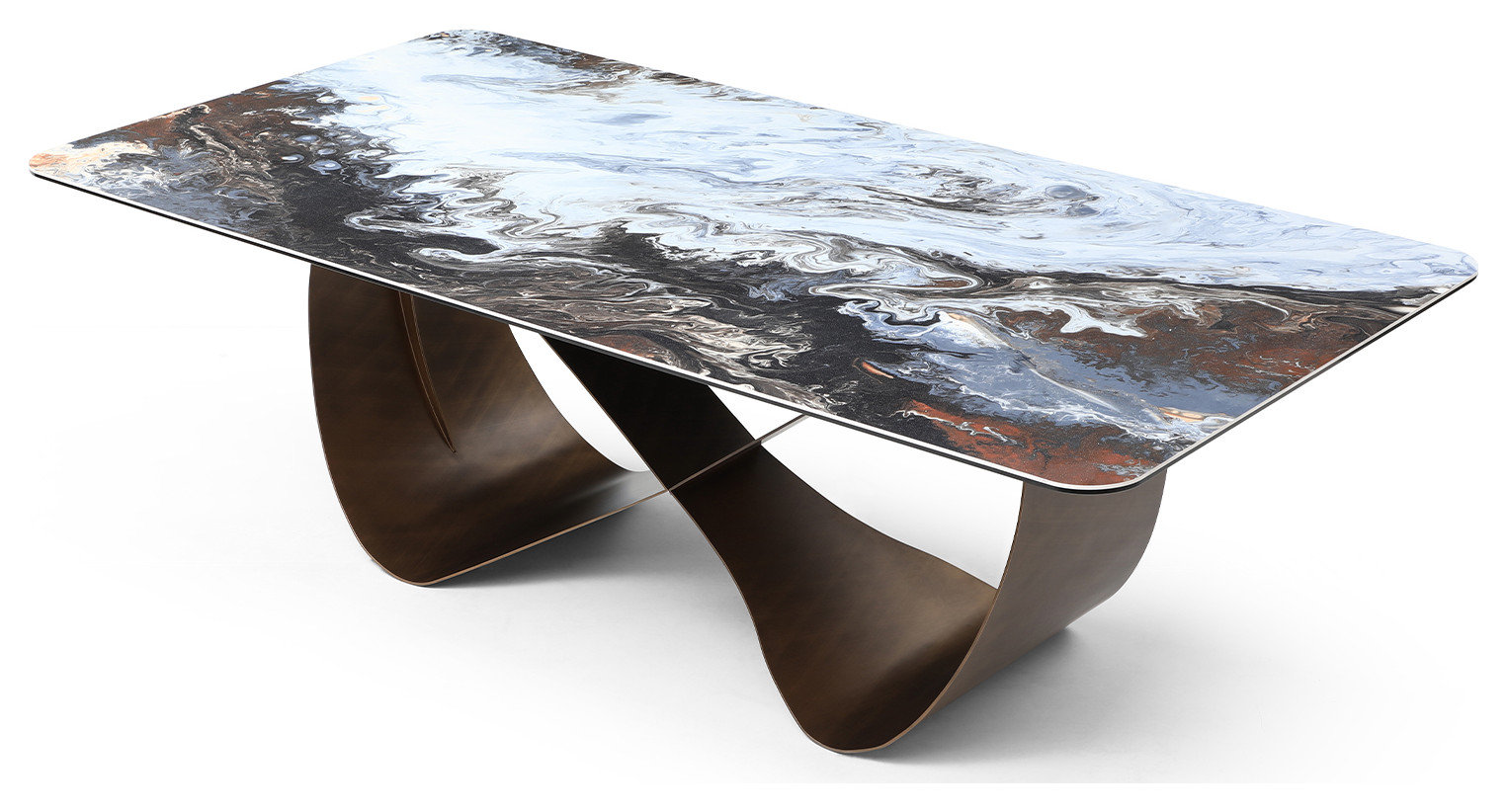 Tiffany Rectangular Dining Table, Multicolor - Contemporary - Dining ...