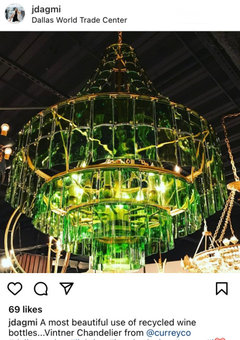 Green glass lamp shade
