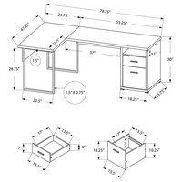 Left or Right Facing Computer Desk - Contemporary - Desks And Hutches ...