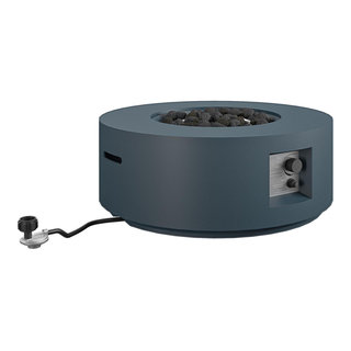 Modern Fire Pit, Round Design With Integrated Spark Ignition Button ...