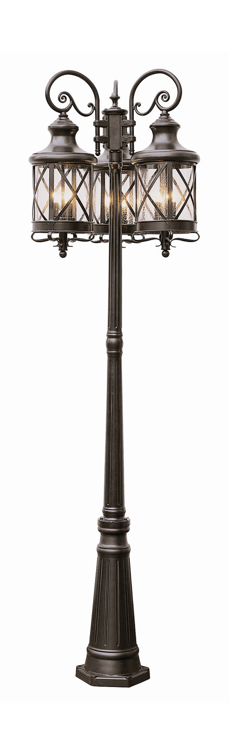 Trans Globe Lighting, New England Coastal 3 Lantern Lamp Post ...