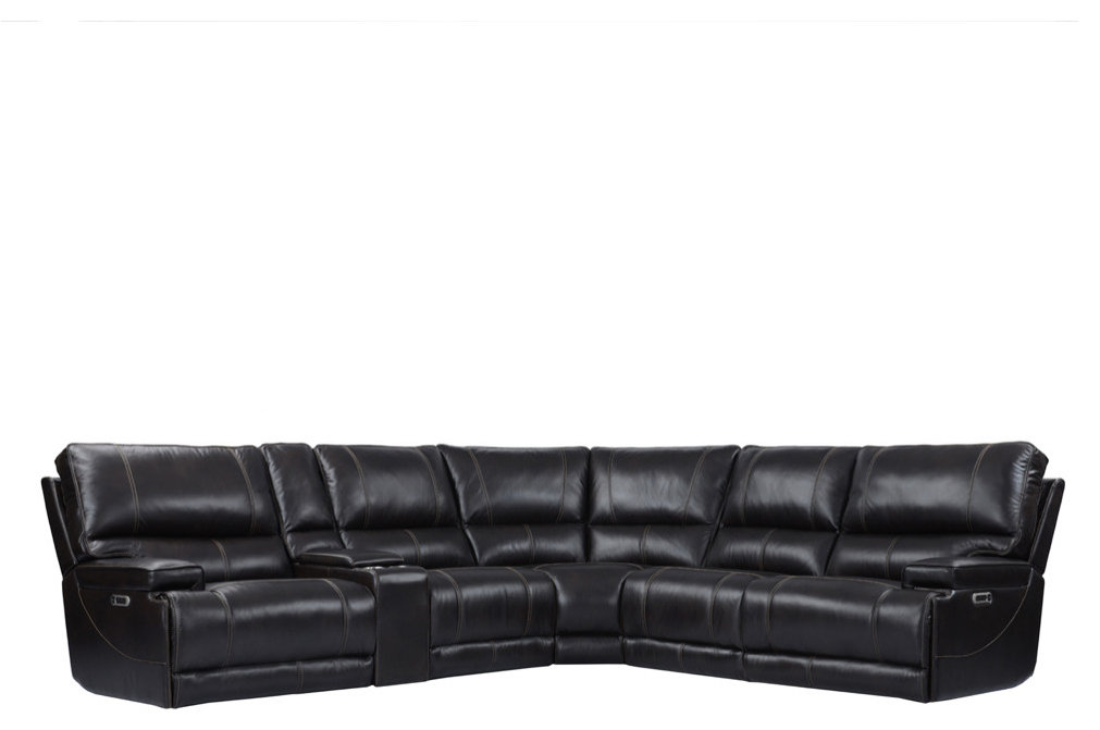 6 Piece Modular Power Reclining Sectional With Power Adjustable ...