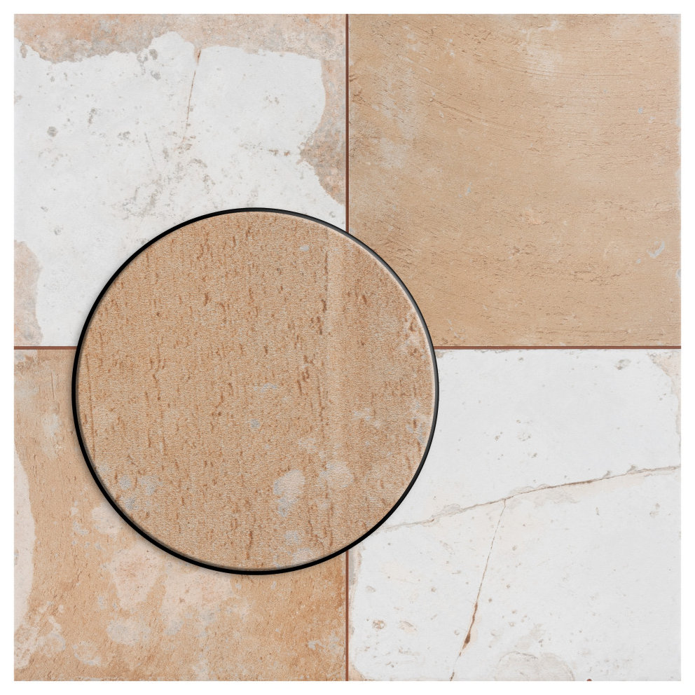 Kings Clay Checker Ceramic Floor and Wall Tile Sample - Farmhouse ...
