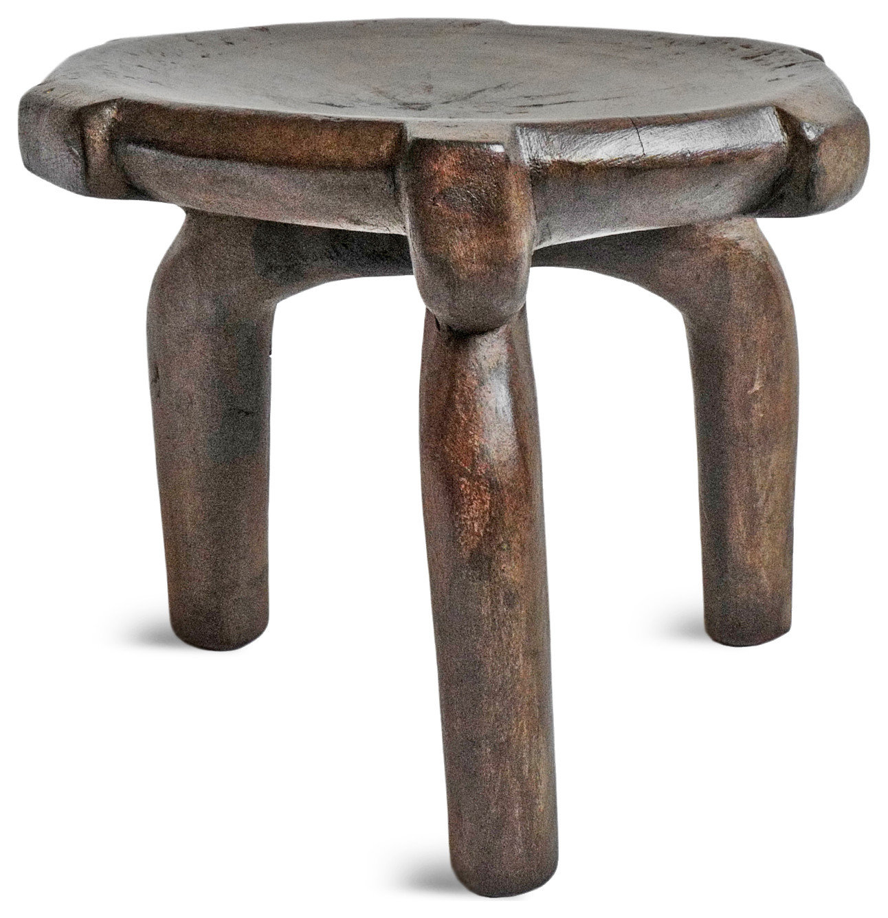 Consigned Vintage Tanzania Hehe Stool - Rustic - Accent And Garden ...