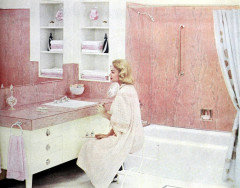 How to Make Awkward Bathroom Space Mid-Century Modern