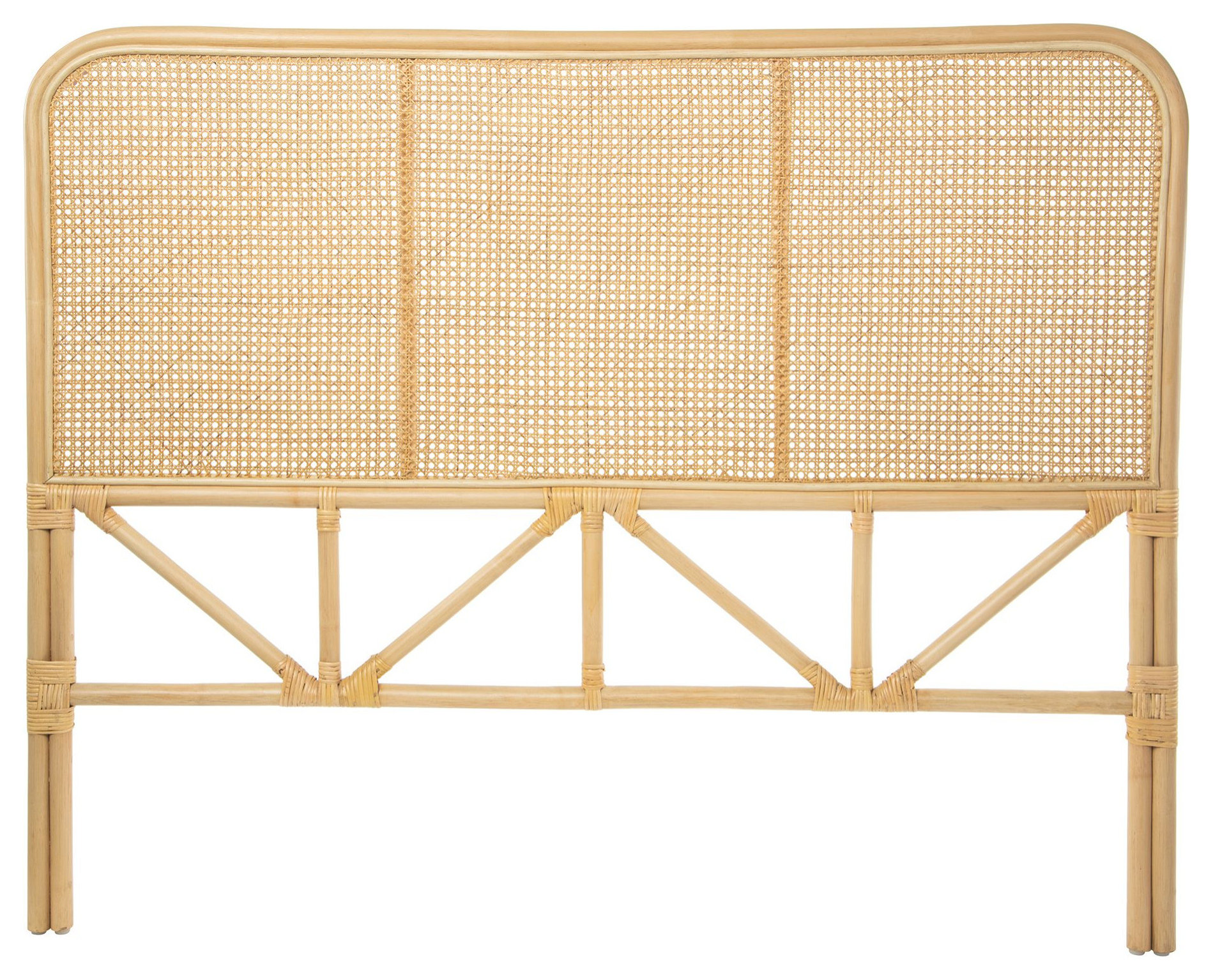 Latitude Classic Rattan Cane Headboard, Natural, Twin Size - Tropical ...