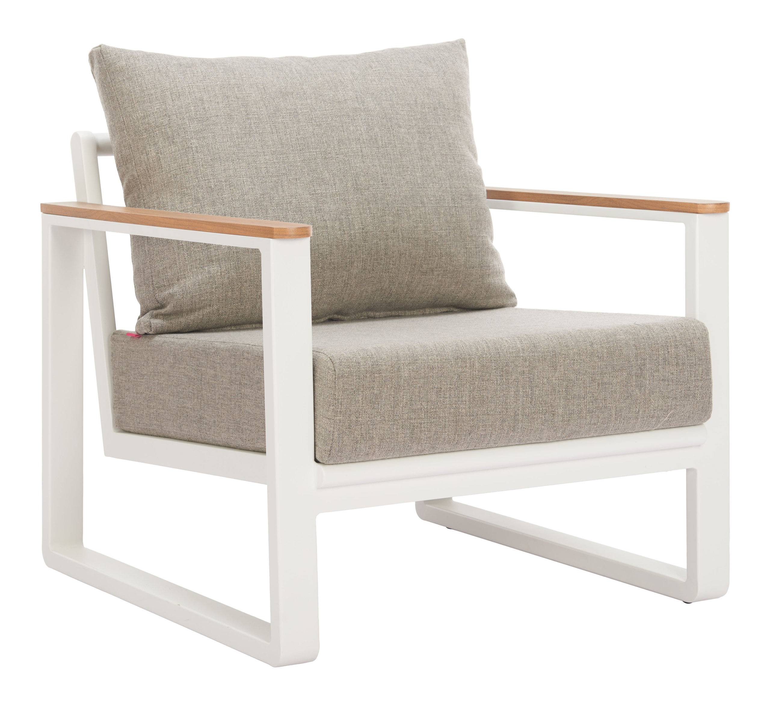 Welt Armchair Taupe and White - Transitional - Outdoor Lounge Chairs ...