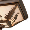 Yellowstone 14-in Moose Flush Mount Ceiling Light Burnished Bronze ...