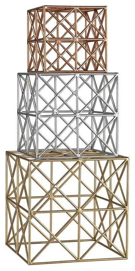 Heavy Metal Stacking Cubes - Contemporary - Decorative Objects And ...