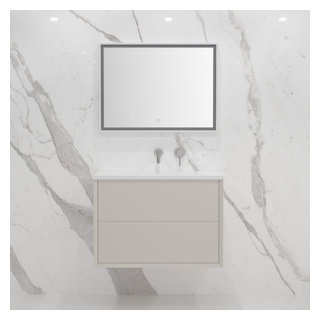 Volini Vanity Unit with Stone Basin - Cappuccino - Modern - Bathroom ...